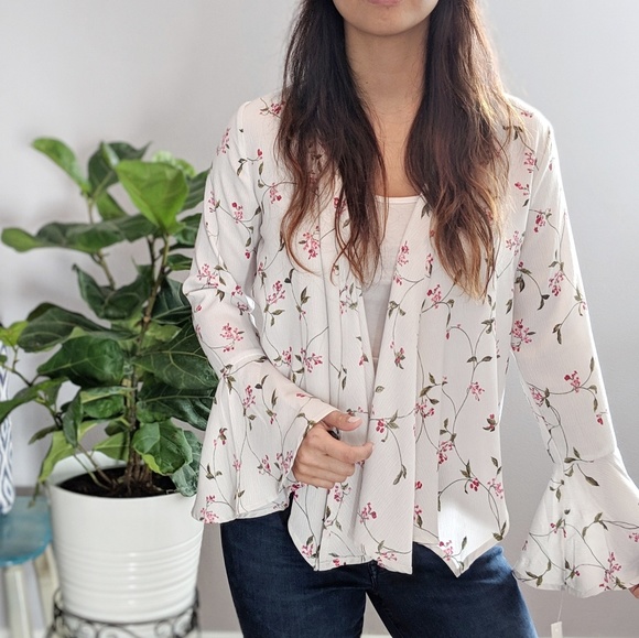 Tempted | Tops | Tempted Open Floral Cardigan | Poshmark